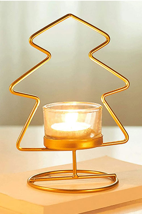 Metal Wire Christmas Tree Tealight Candle Holder – Handikart Online ...