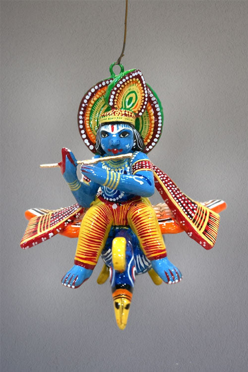 Wooden Flying Lord Krishna on Peacock – Handikart Online Sales Private ...